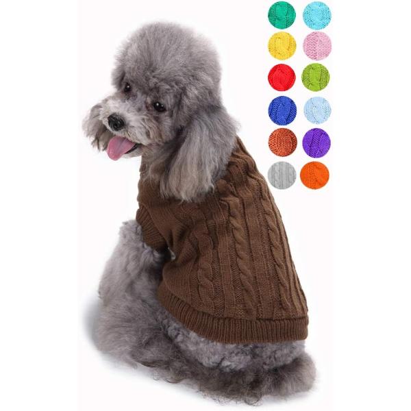 商品名Dog Sweater, Warm Pet Sweater, Dog Sweaters for Small Dogs Medium Dogs Large Dogs, Cute Knitted Classic Cat Sweater D...