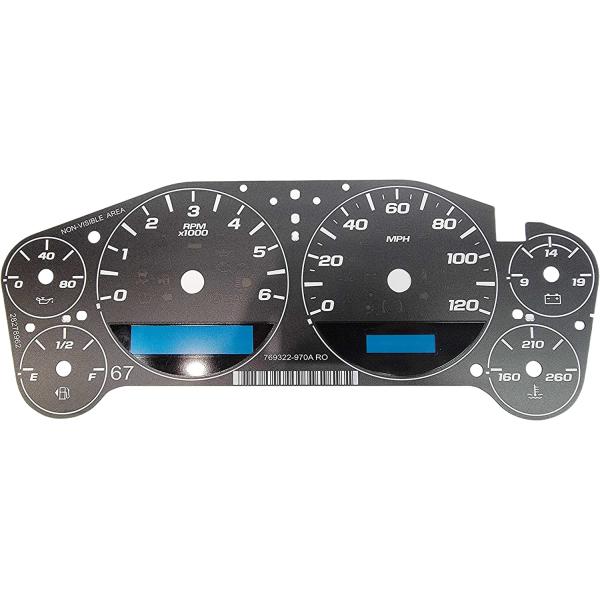 商品名Tanin Auto Electronix カスタムブラックゲージフェースオーバーレイ | 2007-2013 GMC &amp; Chevy Truck Instrument Cluster スピードメーター | 6ゲージTanin...
