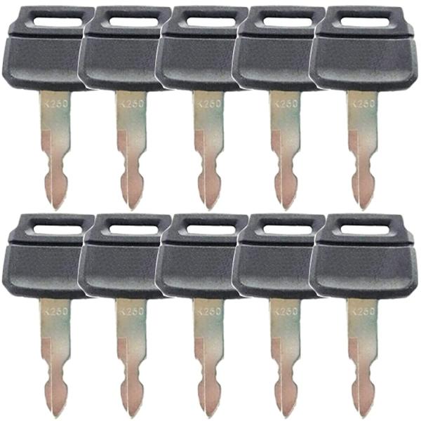 商品名Kobelco New Holland ケース ショベル カワサキ ローダー 2420WL2420、K250 (10) 用 鍵 10個パック10 Pack Keys for Kobelco New Holland Case Excav...