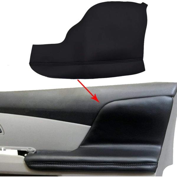 商品名ドアアームレスト交換用カバー レザー製 ホンダ オデッセイ用 2011-2017用 (ブラック) 2個labwork 2pcs Door Armrest Replacement Cover Leather Replacement fo...
