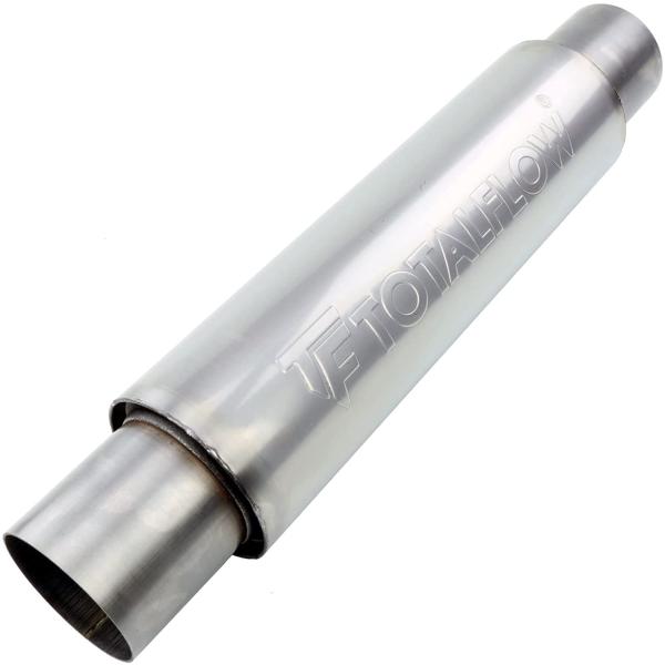 商品名TOTALFLOW 4インチラウンド20014 ストレートスルーエキゾーストマフラー 4"" Round Muffler 22116TOTALFLOW 22116 Straight Through Universal Exhaust ...
