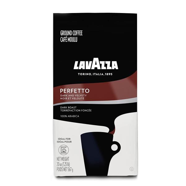 商品名Lavazza Perfetto Ground Coffee Blend, Dark Roast, 20 Ounce, Value Pack, Caramel flavor with Dark and Velvety Texture,...