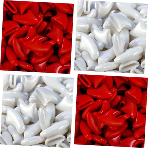 商品名zetpo 80 pcs Cat Claw Covers | Cat Nail Caps | with Adhesives and Applicators (L, Red, White)ブランド：zetpo商品サイズ：L高さ：0.8 ...
