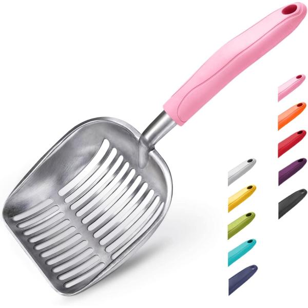 商品名PC ゲーム us98WePet Cat Litter Scoop, Aluminum Alloy Sifter, Kitty Metal Scooper, Deep Shovel, Long Handle, Poop Sifting...