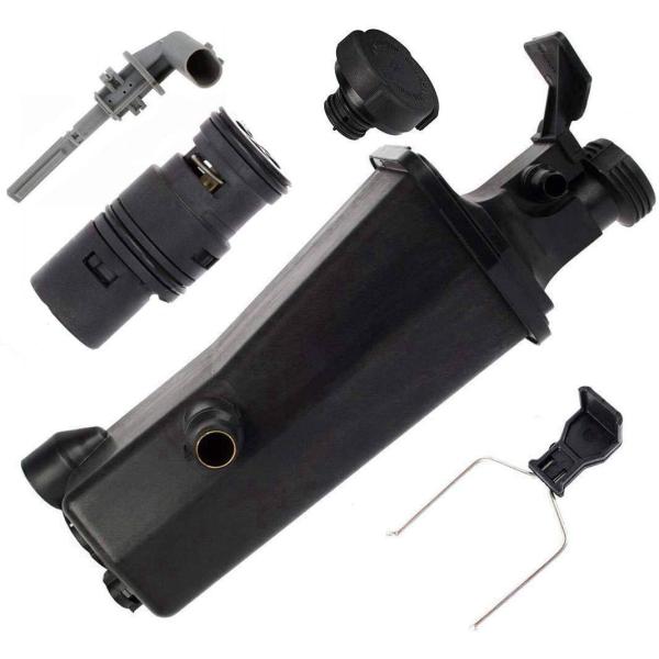 商品名:  KARPAL Radiator Coolant Recovery Expansion Overflow Tank Reservoir + Sensor + Cap + Clip + Thermostat Compatible W...