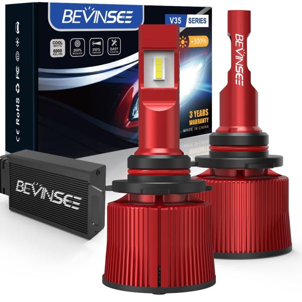 商品名: Bevinsee 9012 LED ヘッドライト電球 15000LM 500% 明るさ 9012 ヘッドライトバルブ 6000K ホワイト LED 変換キット ハロゲン 交換用 2個パック Bevinsee 9012 Fog Li...