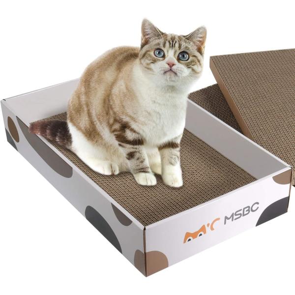 商品名ComSaf Durable Cat Scratcher Cardboard Refill, Cat Scratch Pad, 3 in 1 Recyclable Corrugated Scratcher, Reversible Sc...