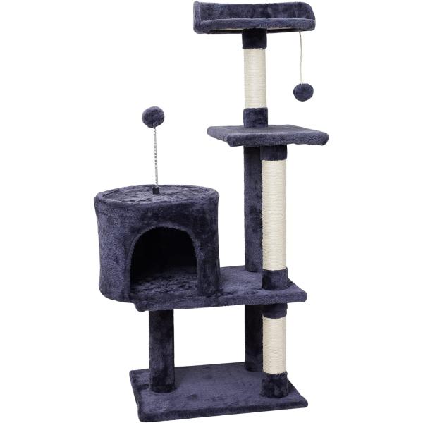 商品名FISH&amp;NAP US06YH Cat Tree Cat Tower Cat Condo Sisal Scratching Posts with Jump Platform Cat Furniture Activity Cen...
