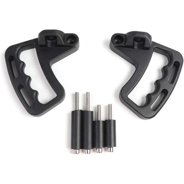 商品名JeCar フロントグラブハンドル アルミニウム合金グラブバー 2007-2018 Jeep Wrangler JK JKU スポーツ サハラ ルビコン X ブラックJeCar Front Grab Handles Aluminum ...