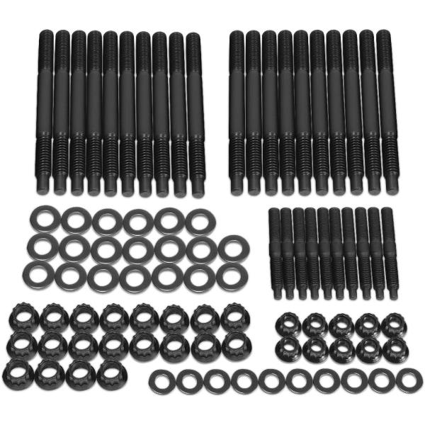 商品名DNA MOTORING LEPOW-015 Steel 12-Point Cylinder Head Studs Nuts Set For 04-Newer LS1 LS3 Chevy LS1 LS6 L98, Blackブランド：...