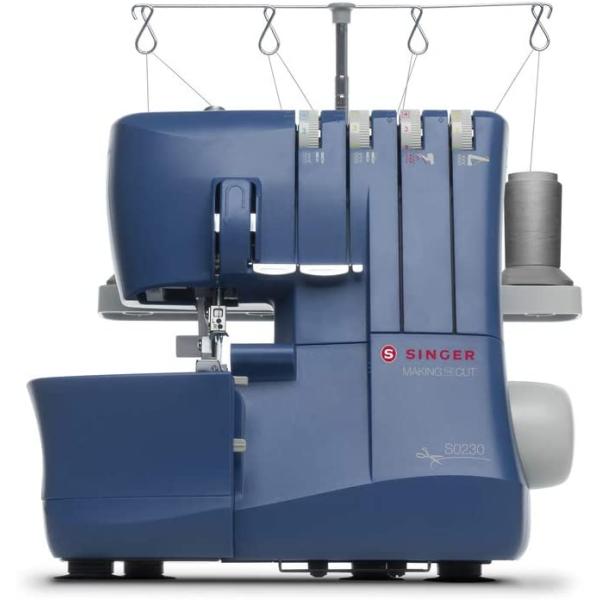 商品名SINGER | S0230 Serger Overlock Machine With Included Accessory Kit - Heavy Duty Frame - 1300 Stitches Per Min - 4 Thr...