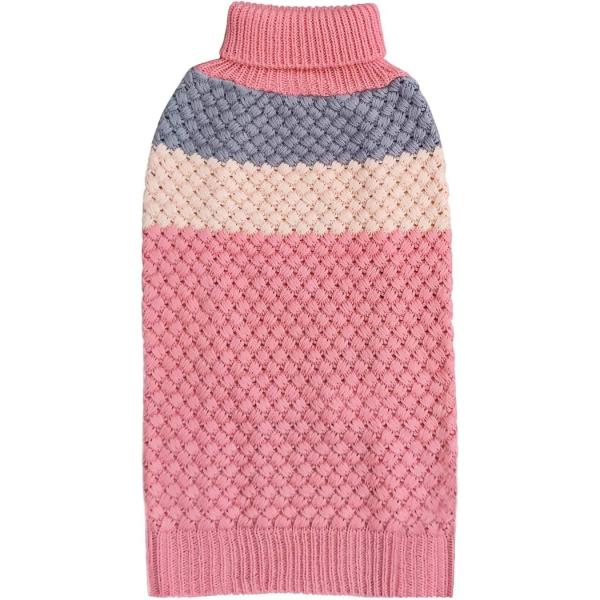 商品名KYEESE Dogs Sweaters for Small Dog Pink Color Block Dog Turtleneck Knitwear Cat Sweaterブランド：KYEESE商品サイズ：Small (4-7lbs...