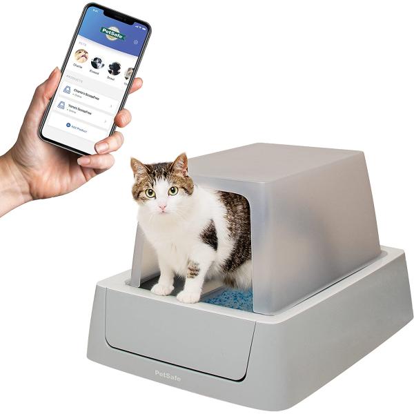 商品名PetSafe ScoopFree Smart Self-Cleaning Cat Litter Box - WiFi &amp; App Enabled - Hands-Free Cleanup With Disposable Cr...