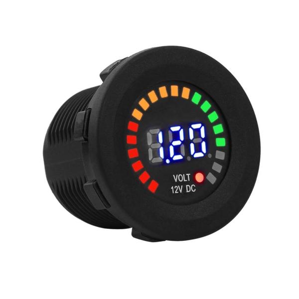 商品名Voltmeter Digital 12v, Motorcycle Voltmeter Waterproof Led Display Voltmeter Gauge Automotive DC 12V Car Voltmeter wi...