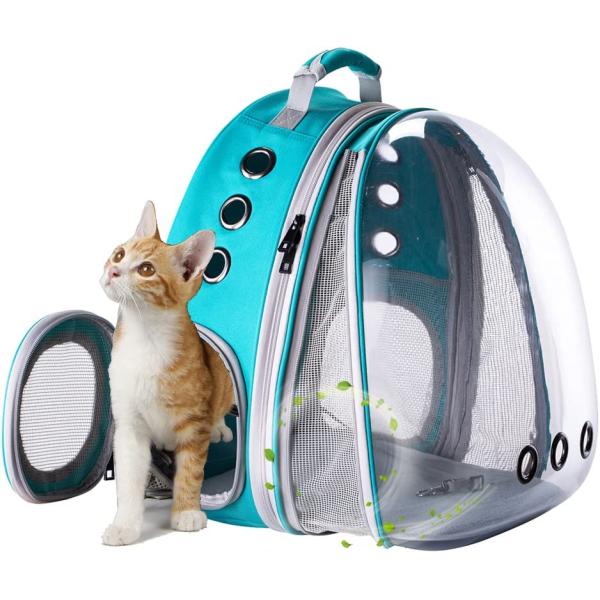 商品名Front Expandable Cat Backpack Carrier, Fit up to 20 lbs, Space Capsule Bubble Window Pet Carrier Backpack for Large F...