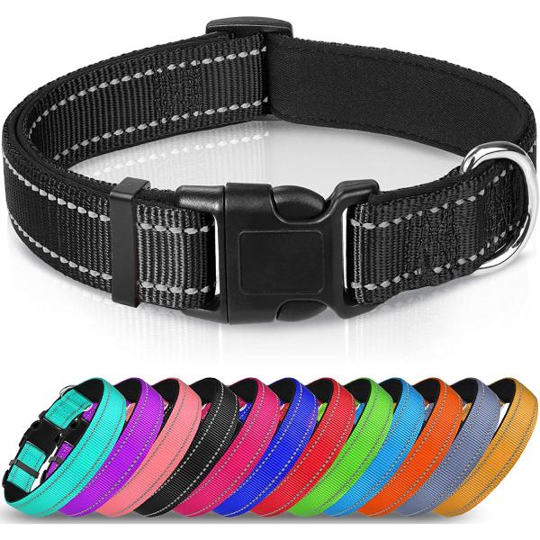 商品名Joytale Reflective Dog Collar,Soft Neoprene Padded Breathable Nylon Pet Collar Adjustable for Small Dogs,Black,Sブランド：...