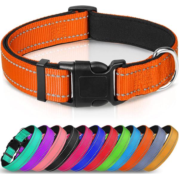 商品名Joytale Dog Collar,Soft Neoprene Padded Breathable Nylon Pet Collar Adjustable for Medium Dogs,Orange,Mブランド：Joytale商品...