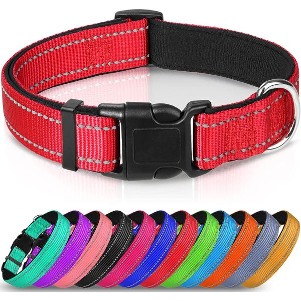 商品名Joytale Reflective Dog Collar,Soft Neoprene Padded Breathable Nylon Pet Collar Adjustable for Puppy and Small Dogs,Re...