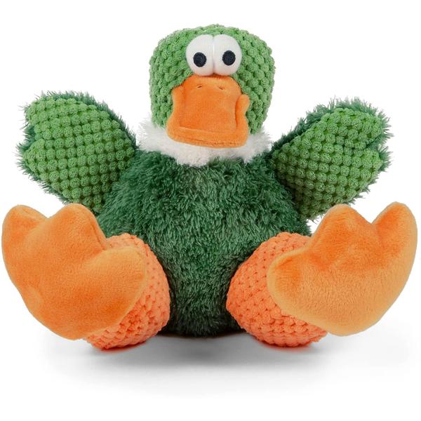 商品名goDog Checkers Sitting Duck Squeaky Plush Dog Toy, Chew Guard Technology - Green, Largeブランド：goDog商品サイズ：Large高さ：16.4 c...