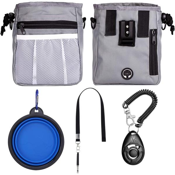 商品名STMK Dog Training Kit, Dog Treat Pouch, Puppy Training Treat Pouch, Dog Collapsible Bowl, Dog Whistle, Dog Clicker, I...
