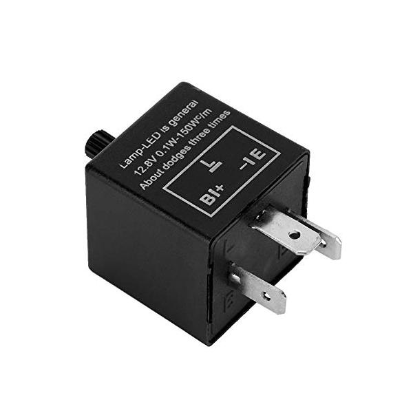商品名3-Pin CF-13 CF13 EP34 Electronic Flasher Relay Fix w/Turn Signal Speed Adjustable Function Help Fix LED Bulbs Fast-Fl...