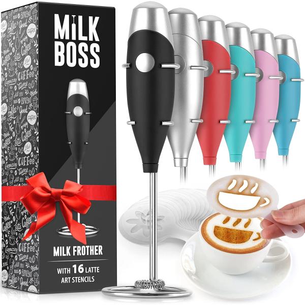 商品名Milk Boss Mighty Milk Frother Handheld Whisk Mixer - Coffee Frother Electric Handheld Foam Maker &amp;amp; Frother Fo...