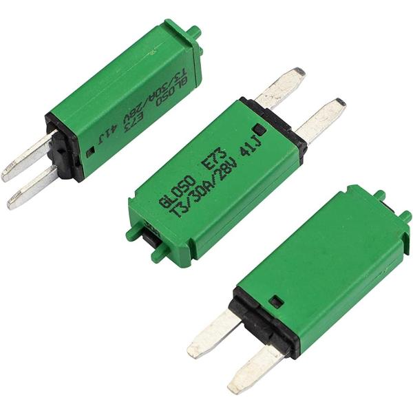 商品名GLOSO E73 Mini ATM 30 Amp Circuit Breakers Manaul Reset (T3) - 3 Pack (30A)ブランド：GLOSO商品サイズ：30A高さ：1 cm横幅：6.2 cm奥行：10.1...
