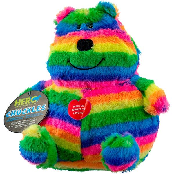 商品名Hero | Chuckles Bellies | Rainbow Bear Plush Dog Toy | Dog Squeaky Toys | Durable Stuffed Animal with 3 in 1 Squeaker...