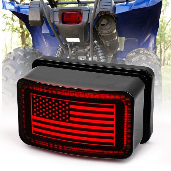 商品名:  MOVOTOR ATV Tail Light with DRL US Flag Design Brake Light Smoke Lens for ATV UTV Yamaha Grizzly Viking Rhino Big ...