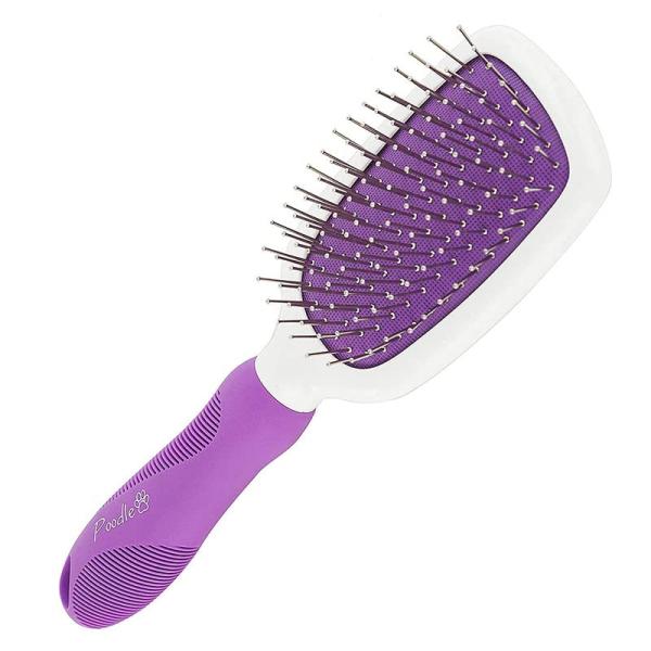 商品名Stainless Steel Grooming Brush For Dogs - Ever Gentle Slicker Brush With Rubber Handle And Hookブランド：Poodle Pet商品サイズ：1...