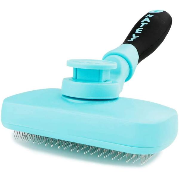 商品名HATELI Self Cleaning Slicker Brush for Cat &amp; Dog - Cat Grooming Brushes for Shedding Removes Mats, Tangles and Lo...