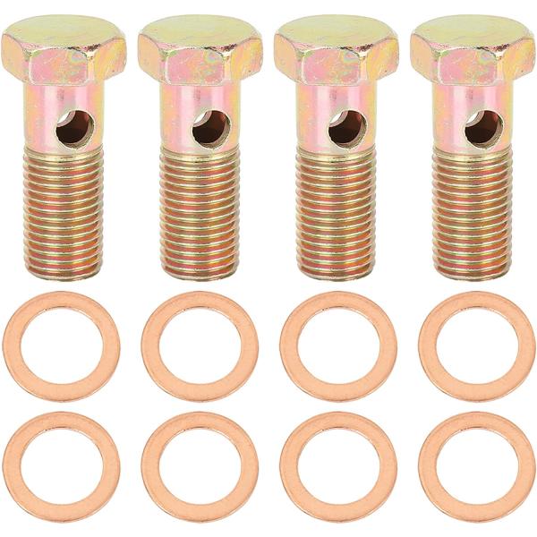商品名X AUTOHAUX 4 Sets M14x1.5mm Metric Thread Banjo Bolts Brake Fitting Adapter with M14 Washersブランド：X AUTOHAUX商品サイズ：13 x...