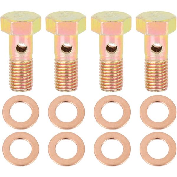 商品名X AUTOHAUX 4 Sets M8x1.0mm Metric Thread Banjo Bolts Brake Fitting Adapter with M8 Washersブランド：X AUTOHAUX商品サイズ：11 x 1...