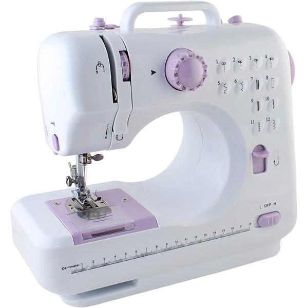 商品名NEX ポータブル裁縫機 ダブルスピード 初心者アートクラフト 12ステッチ、ライトパープルNEX Portable Sewing Machine Double Speeds for Beginner, Kids Sewing Mac...
