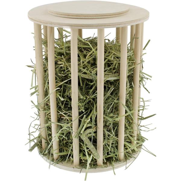 商品名Rural365 Rabbit Hay Feeder Rack for Small Animals, 7.6in Round - Bunny Feeder, Guinea Pig Food Bowl, Chinchilla Hay B...