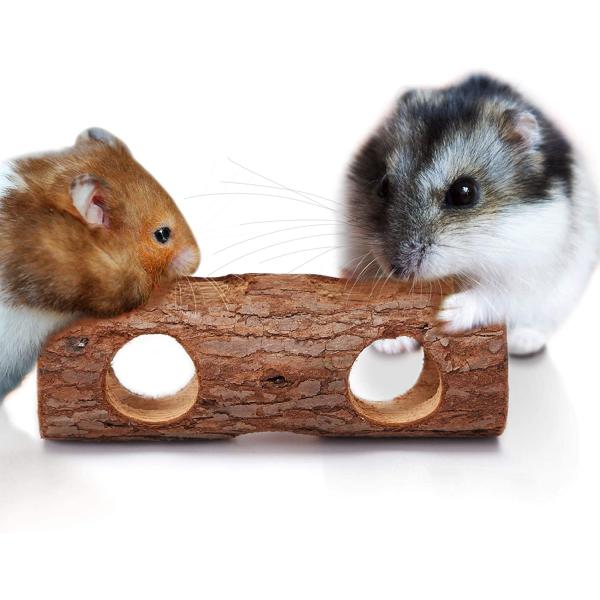 商品名Meric Hamster and Gerbil Log Chew Toy, Chinese Fir Log for Lumberjack Hammies, Great for Bored Gerbils, Loved by Smal...