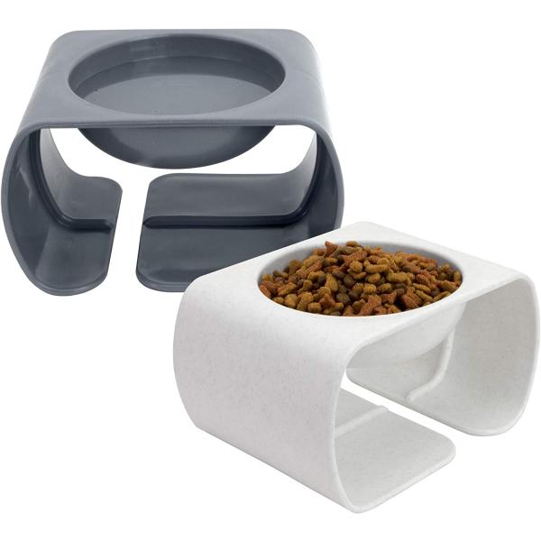 商品名Kitty City Raised Cat Food Bowl Collection_Stress Free Pet Feeder and Watererブランド：Kitty City商品サイズ：4"" H x 6.875"" W x...