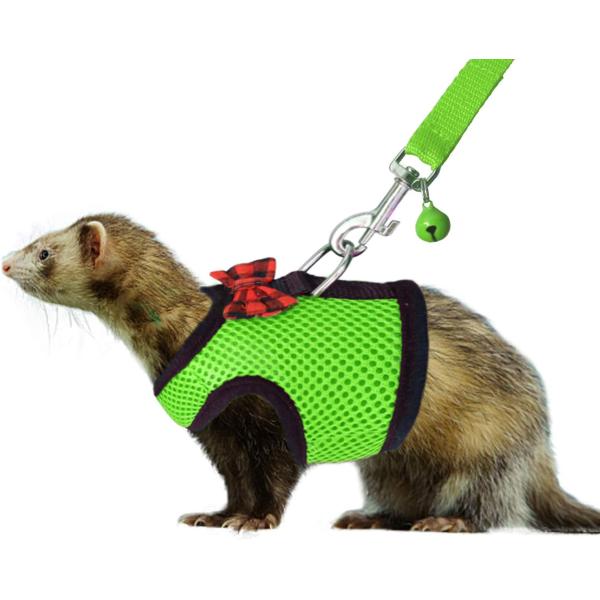 商品名RYPET Small Animal Harness and Leash - Soft Mesh Small Pet Harness with Safe Bell, No Pull Comfort Padded Vest for Sm...