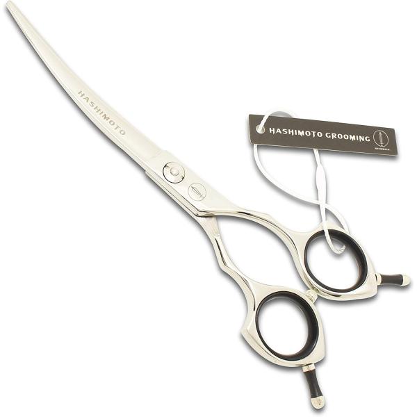 商品名HASHIMOTO Curved Scissors for Dog Grooming,Light Weight,Pet grooming shears,Designed for right and left handers.(Larg...