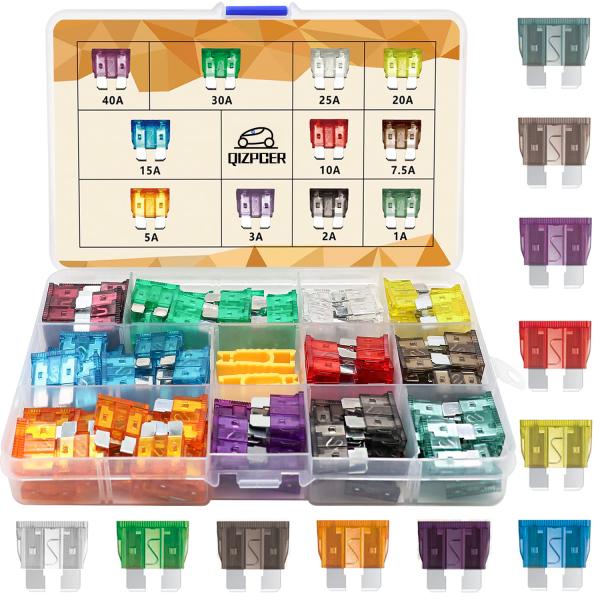 商品名140 Pieces Fuses Automotive - Standard Blade Car Fuse Kit, Auto Fuse Assorted for Marine, RV, Camper, Boat, Truck (1A...