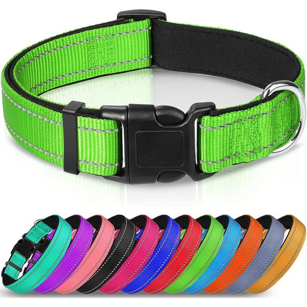商品名Joytale Reflective Dog Collar,Soft Neoprene Padded Breathable Nylon Pet Collar Adjustable for Puppy and Small Dogs,Gr...