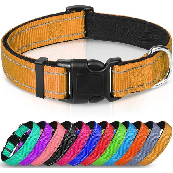 商品名Joytale Reflective Dog Collar,Soft Neoprene Padded Breathable Nylon Pet Collar Adjustable for Puppy and Small Dogs,Br...