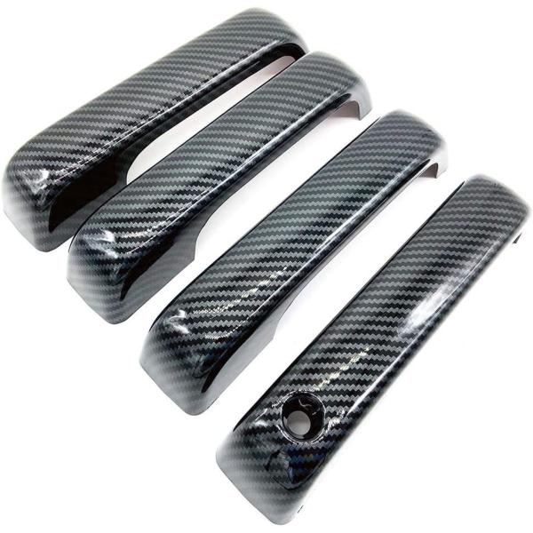 商品名S SIZVER Signature Carbon Fiber Print Non-Smart Entries Side Door Handle Covers OverlaysCompatible with 2015-2020 For...