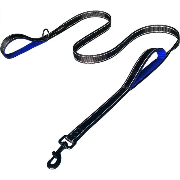 商品名DOGSAYS Dog Leash 5ft Long Traffic Padded Two Handle Heavy Duty Double Handles Lead for Large Dogs or Medium Dogs Tra...