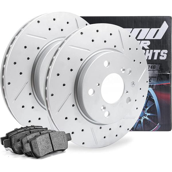 商品名Beyond Your Thoughts フロントキット 2006-2011年式ホンダシビック2ドリルスロットブレーキローター&amp;4セラミックパッド(31311)Beyond Your Thoughts Replacement ...