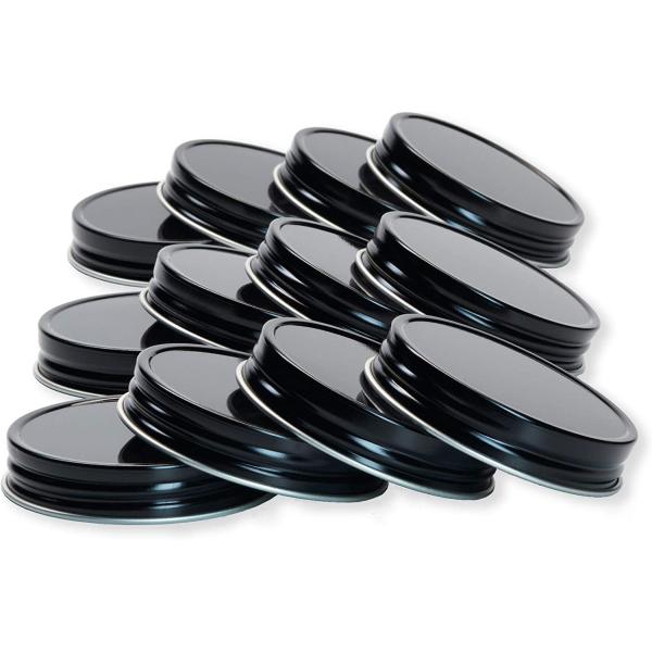 商品名AllSpice Rust-Proof Wide Mouth Aluminum Metal Mason Jar Lids Leak-Proof 12-Pack (Black)ブランド：AllSpice商品サイズ：Wide Mouth高...