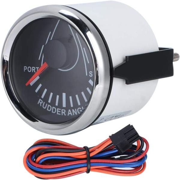 商品名Boat Rudder Angle Indicator, 52mm Universal Boat Rudder Angle Indicator 0-190ohm Signal with Rudder Sensor 9-32V Back...