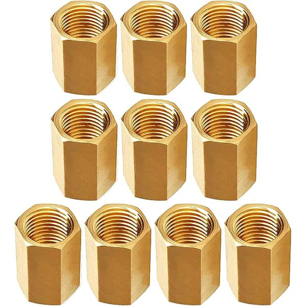 商品名Muhize ユニオン10個 3/16フィートのブレーキラインチューブ継手用 24スレッドナット詰め合わせMuHize Brake Line Unions - 10 PCS Brass Inverted Flare Brake Lin...