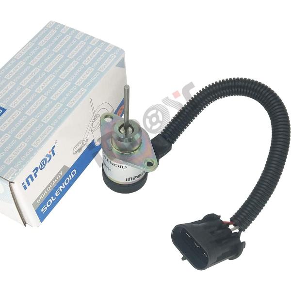 商品名INPOST 1G925-60011 6691498 12V Fuel Shut Off Stop Shutdown Solenoid Fits Bobcat S185 S205 325 328 329 331 334 335 337...