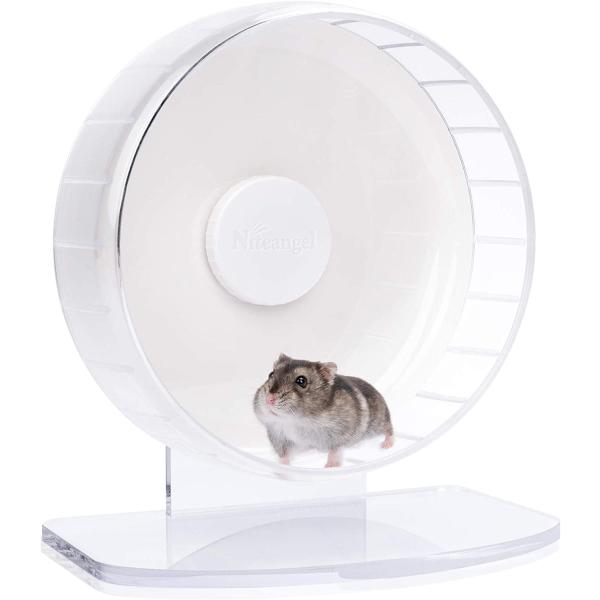 商品名Niteangel Super-Silent Hamster Exercise Wheels - Quiet Spinner Hamster Running Wheels with Adjustable Stand for Hedge...
